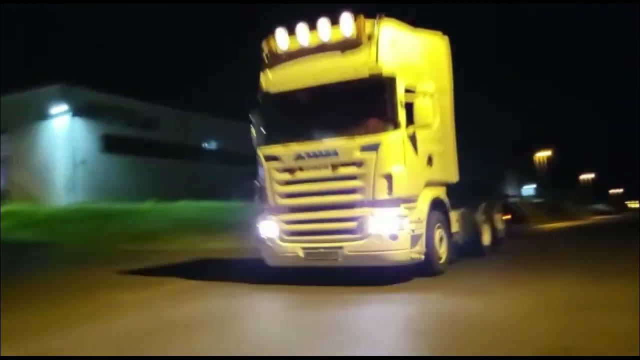 Scania R500 V8 open pipe sound + onboard view - YouTube