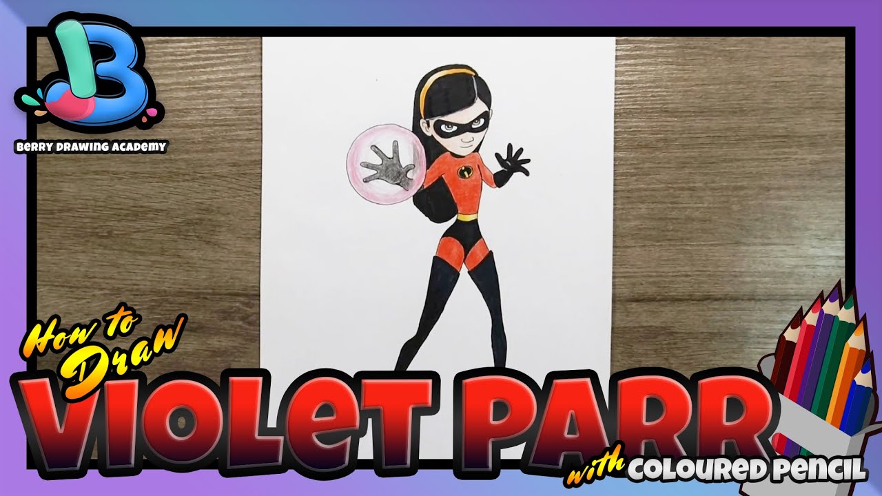 How to Draw Violet Parr 🦸🏻‍♀️ | Easy Step by Step for Beginners ...