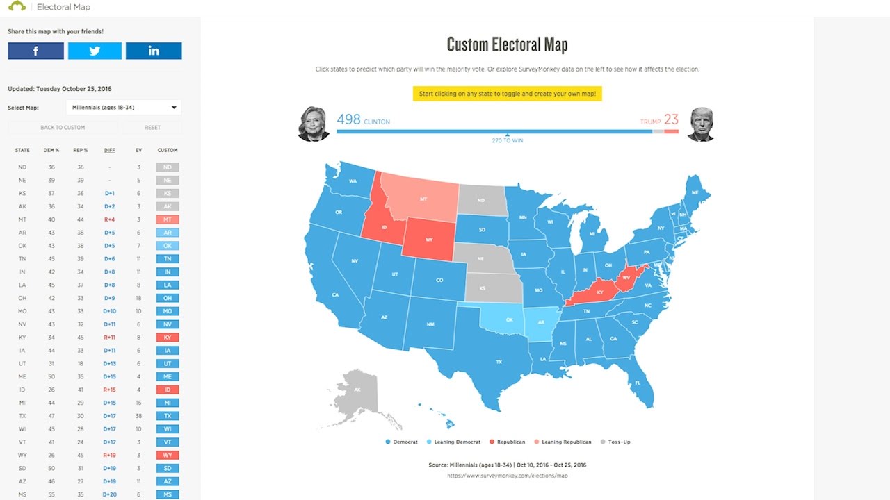 The millennial Electoral College map - YouTube
