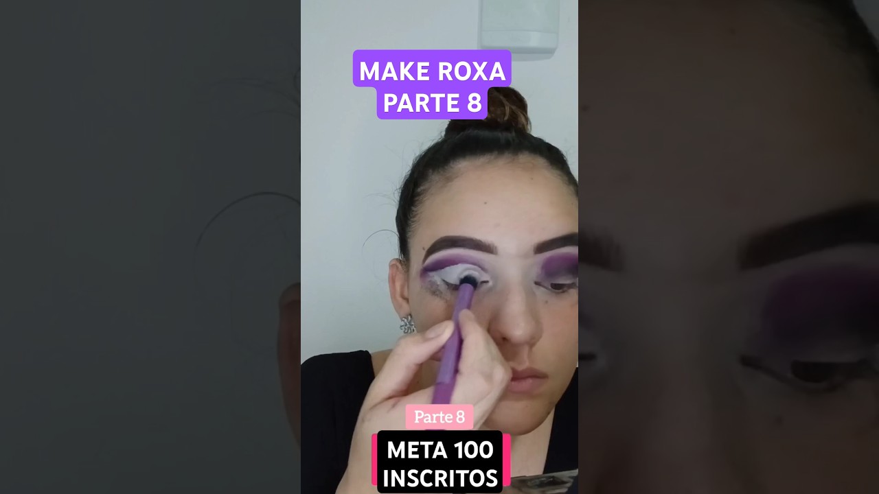 #tutorial de uma maquiagem roxa! PARTE 8 #make #makeup #makeuptutorial #makediadia #makeuplover ...