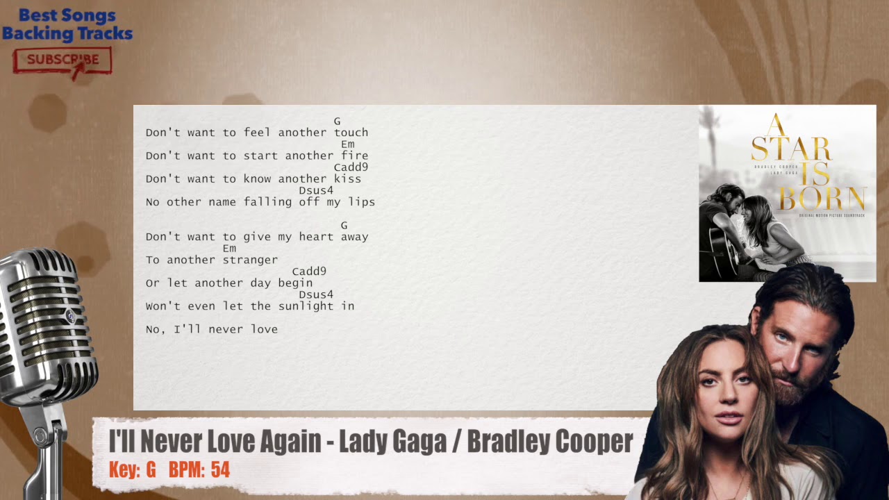 🎙 I'll Never Love Again - Lady Gaga / Bradley Cooper (A Star Is Born ...