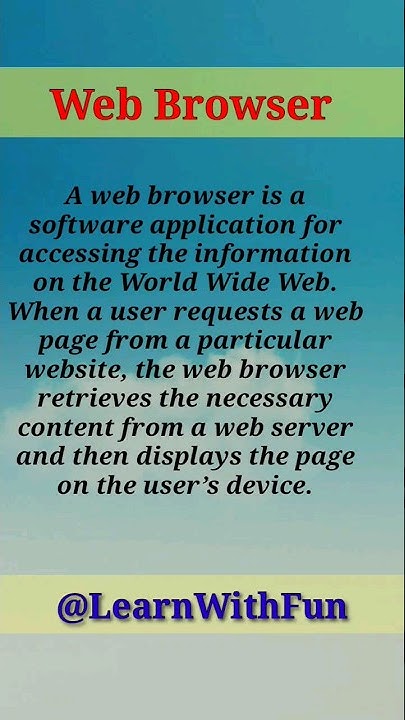 What is web browser? definition of web browser #shorts #viral #computer ...