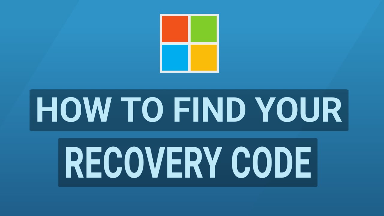 How to Find Your Microsoft Account Recovery Code - YouTube