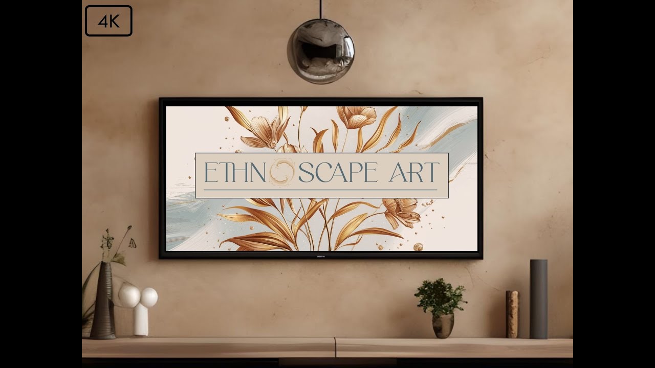 Gilded Petals: Essence of Simplicity | 4K |TV Screensaver | No sound ...