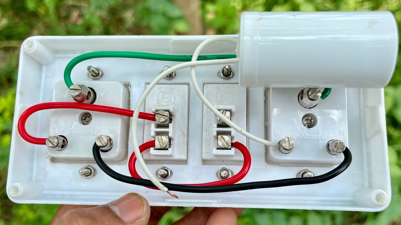 Socket board wiring with capacitor and without capacitor 😇| - YouTube