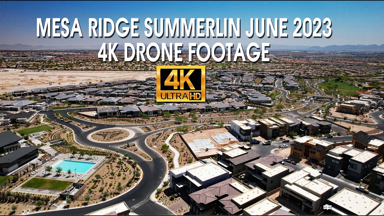 Mesa Ridge Summerlin June 2023 4K Drone Footage - YouTube