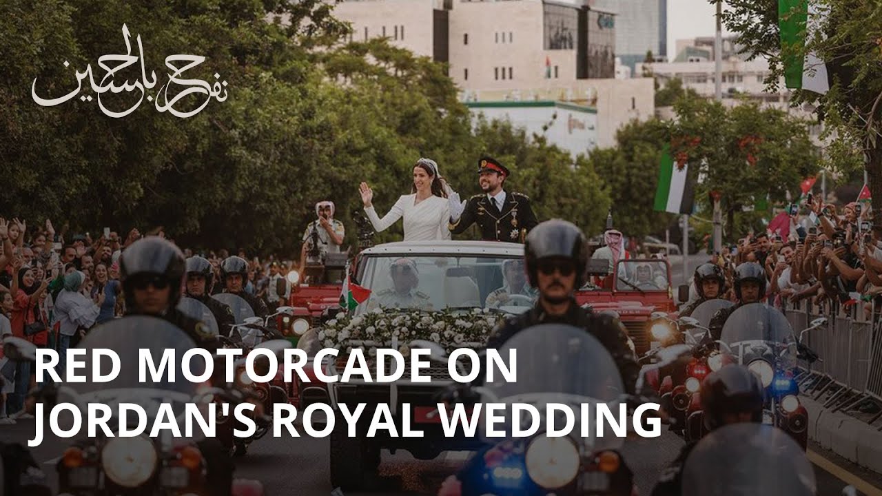 Red Motorcade on Jordan's Royal Wedding - YouTube