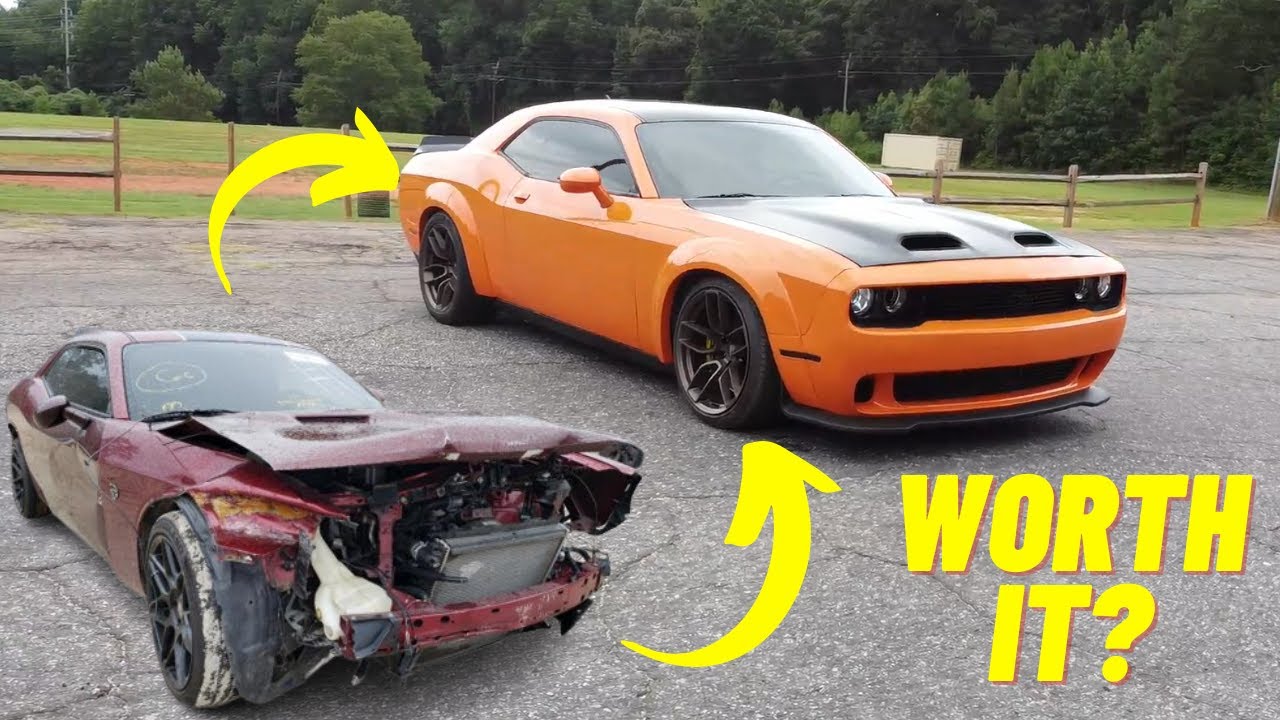 Rebuilding Wrecked 2018 Hellcat SRT In 20 Mins Or Less - YouTube