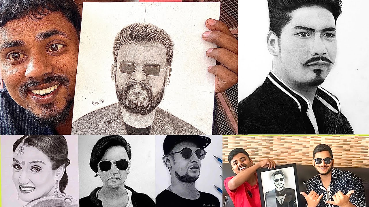 I draw 10 Nepali Celebrities Sketches And Met Them 😍 - YouTube