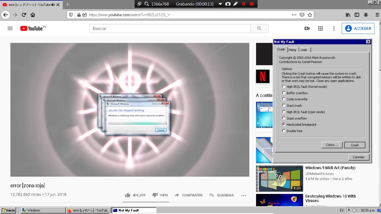 Windows 95 BSOD #12 - YouTube