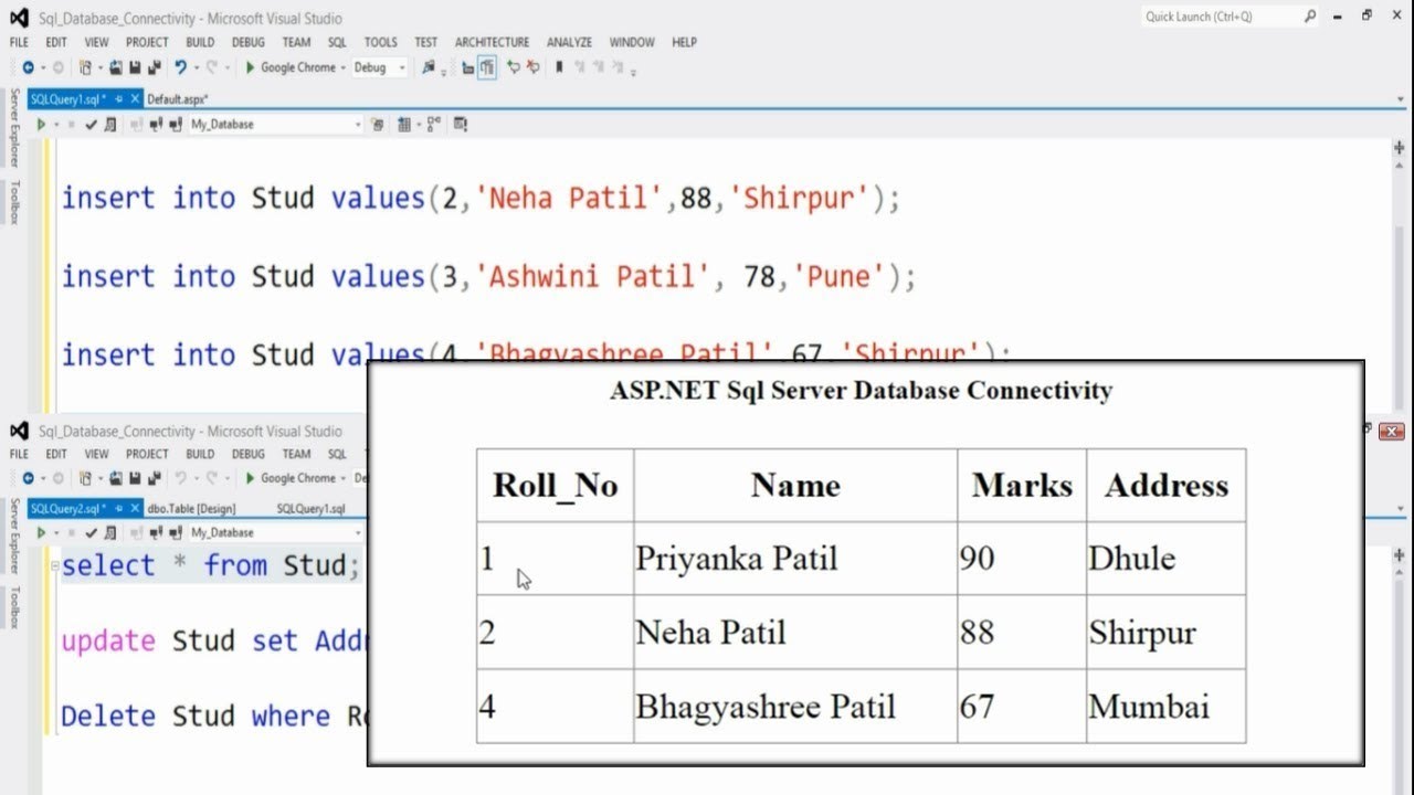 Sql Database Connectivity In Asp Net Using C Gridview Control Youtube 6230
