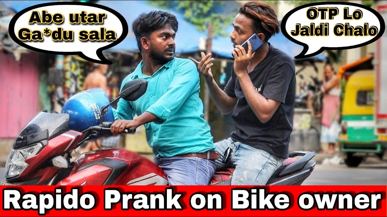 Rapido Prank on Bike Owners - Bike Taxi Prank| KALKATIA PRANKS - YouTube