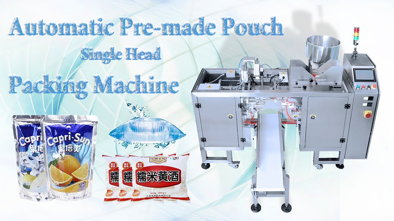 HYPP-100 Automatic Pre-made Pouch Single Head Packing Machine - YouTube