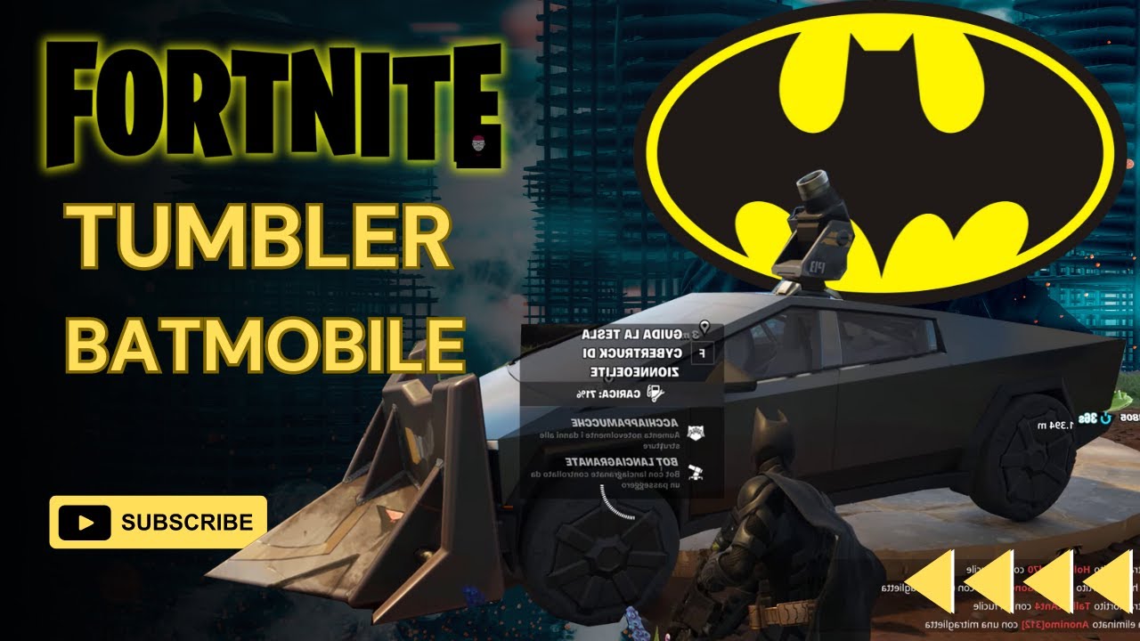 Tesla Cybertruck modded to Tumbler Batmobile 🦇 in Fortnite #dccomics # ...