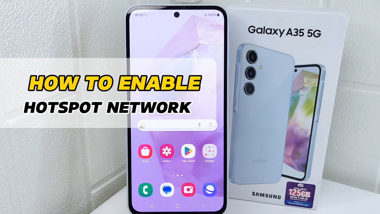Samsung A35 5g | How To Enable Hotspot Network - YouTube
