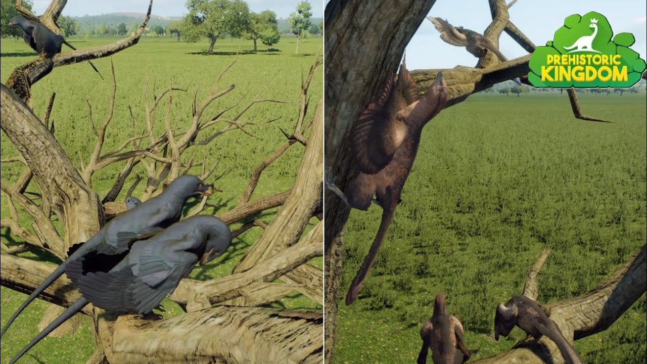 Microraptor & Archaeopteryx Flying Around Trees – Prehistoric Kingdom ...