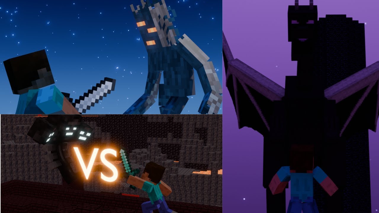 Steve Vs EVERY Boss: The Ultimate Battle Collection (Minecraft ...