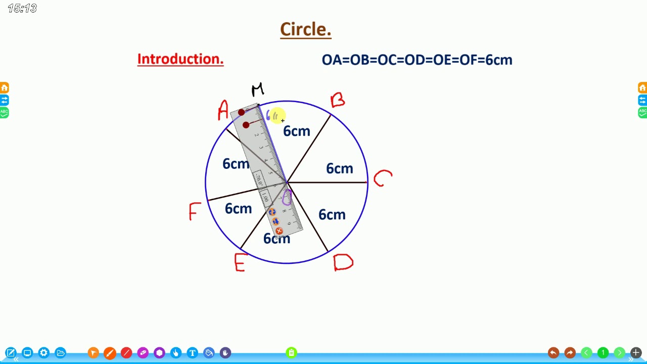 Circle, its center, and its radius. - YouTube