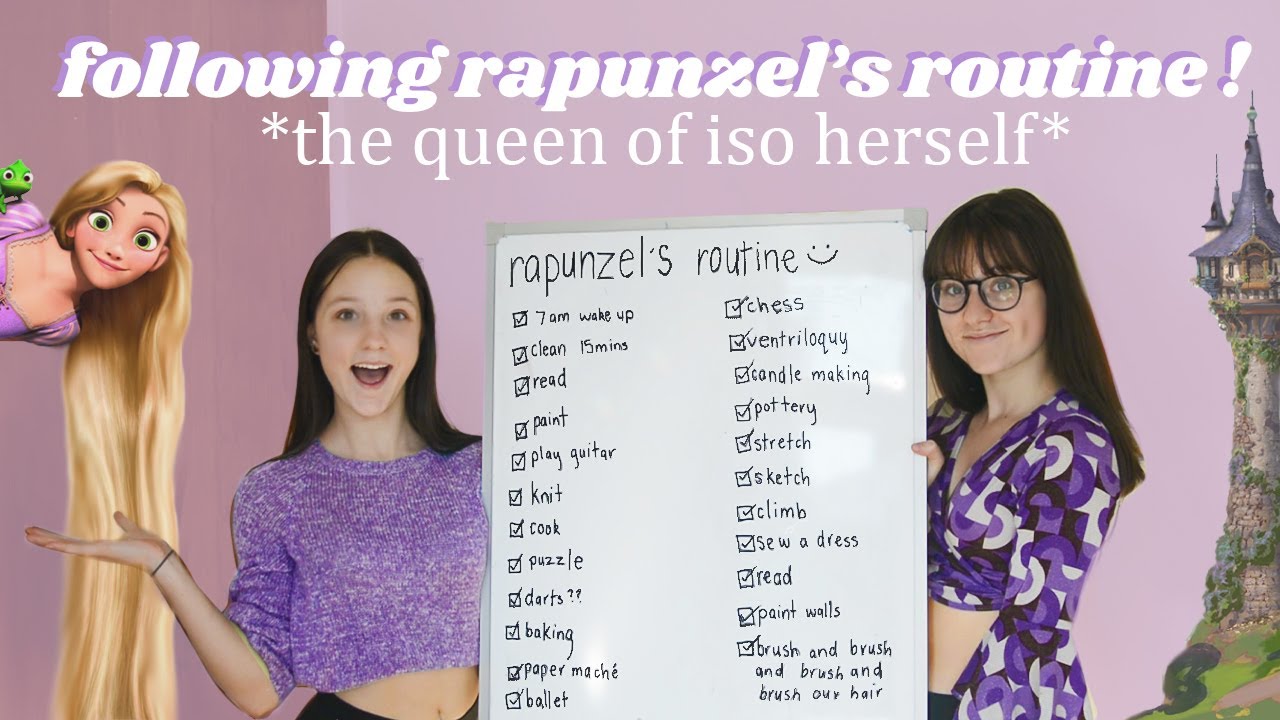 following rapunzel's routine for a day! - YouTube