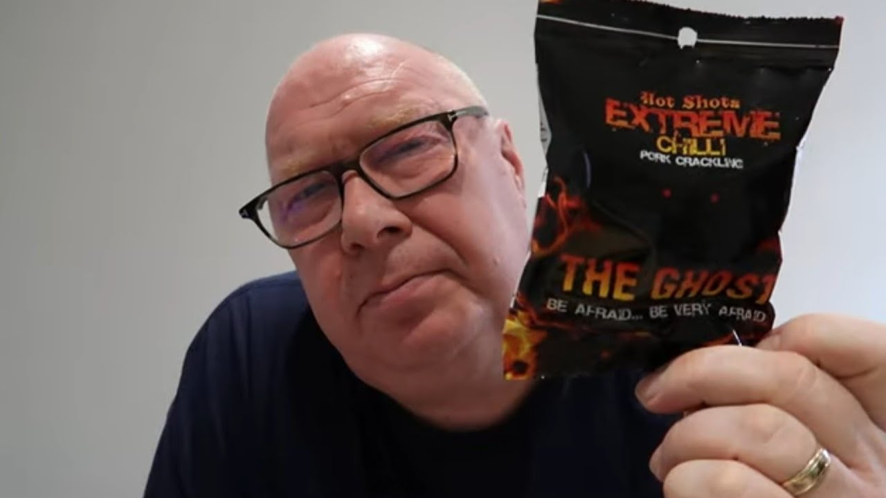 Hot Shots Extreme Chilli Pork Crackling. The Ghost. - YouTube