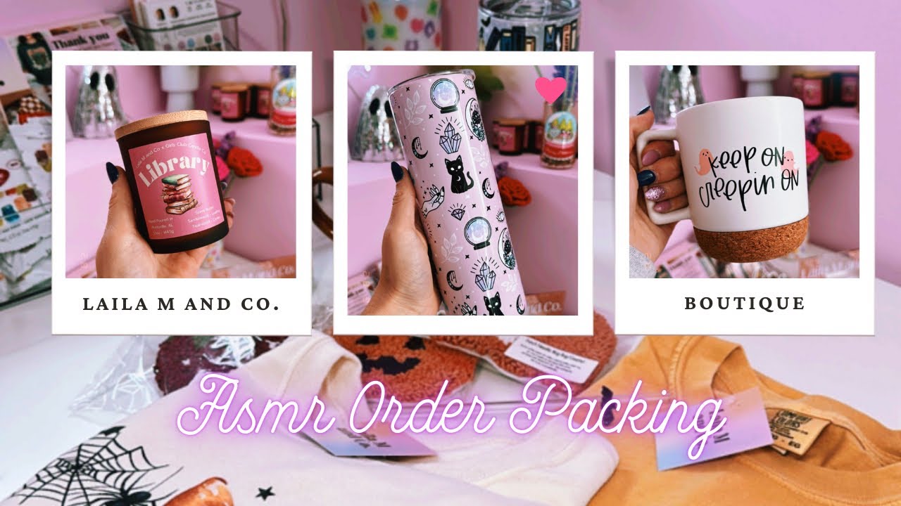 ASMR Packing Diana’s Spooky Order! - YouTube