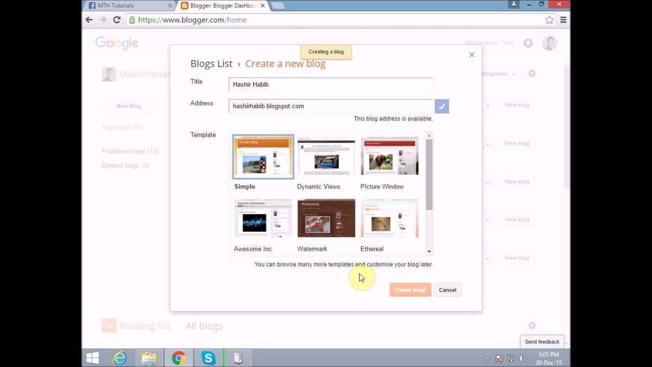 How You Can Create a Free Blog by Using Blogger - A Famous Product of ...