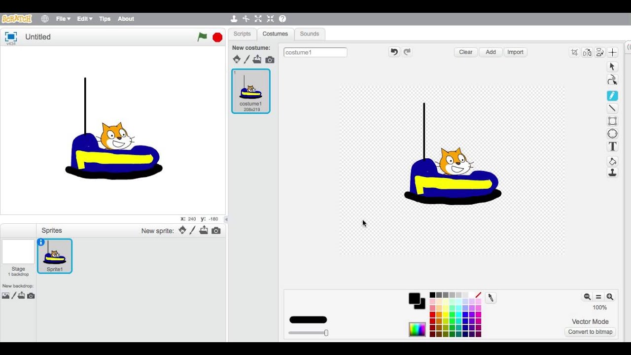 Scratch Tutorial - Dodgem car moving - YouTube