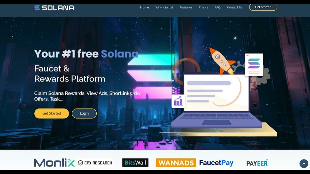 FREE SOLANA Faucet &Rewards Platform No1 site TO Earn crypto without investment Live #crypto ...