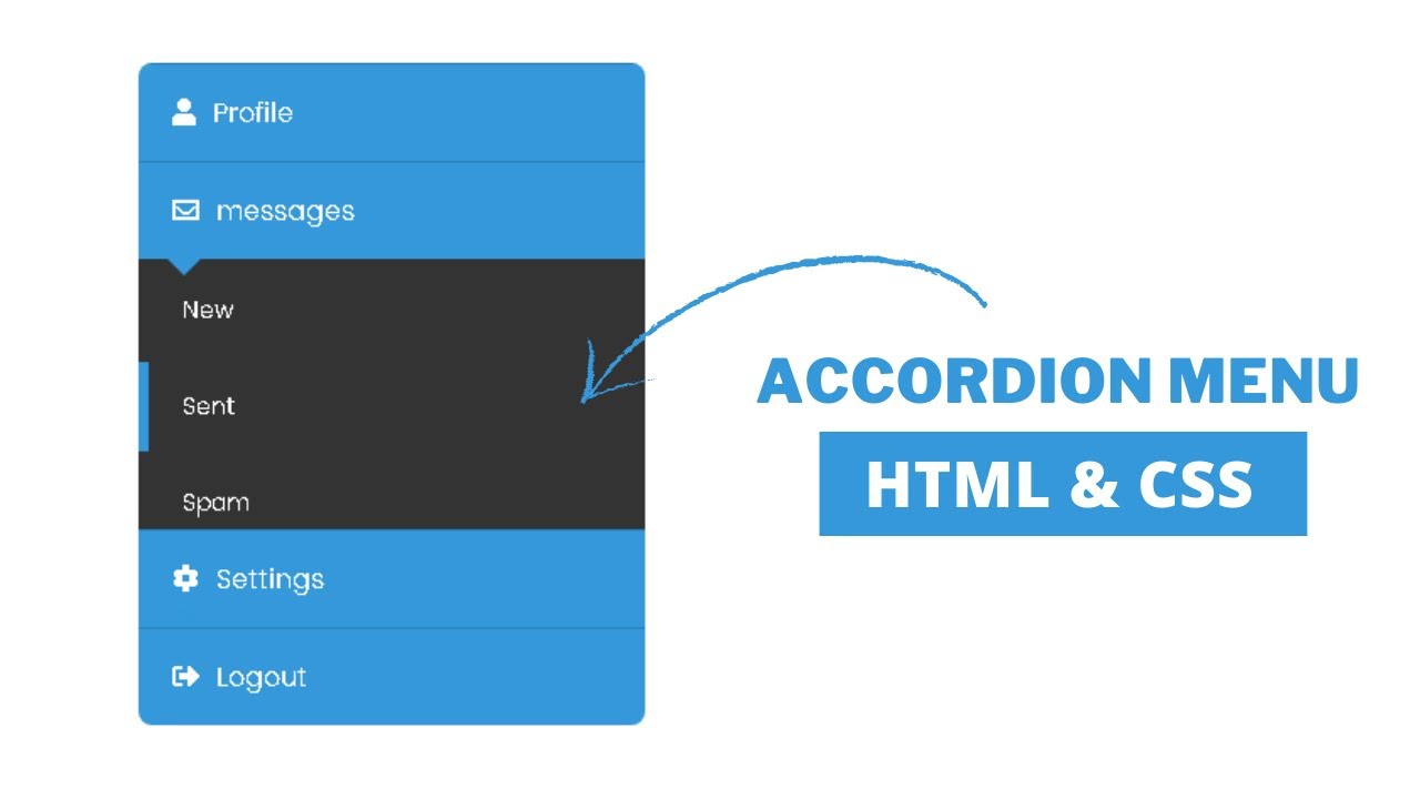 Awesome Accordion Menu Using Html And Css Youtube