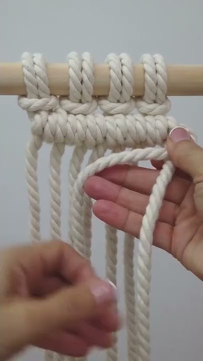 DIY-TUTORIAL-Nudo festón horizontal EN MACRAMÉ - YouTube