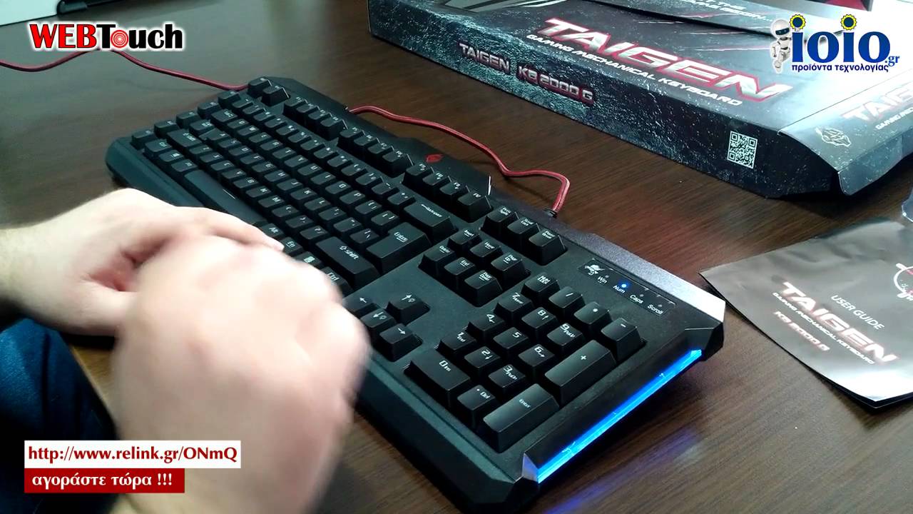 Keyboard Mechanical Zeroground KB-2000G TAIGEN Element - YouTube