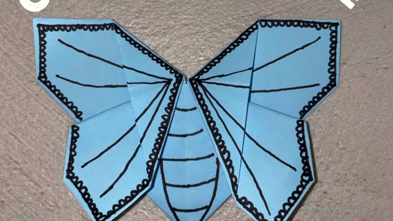 Origami segnalibro farfalla - YouTube