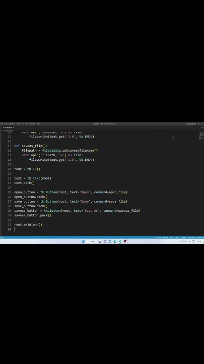 Making A Basic Notepad In Python In Chatgpt Notepad Python Shorts Python Programming