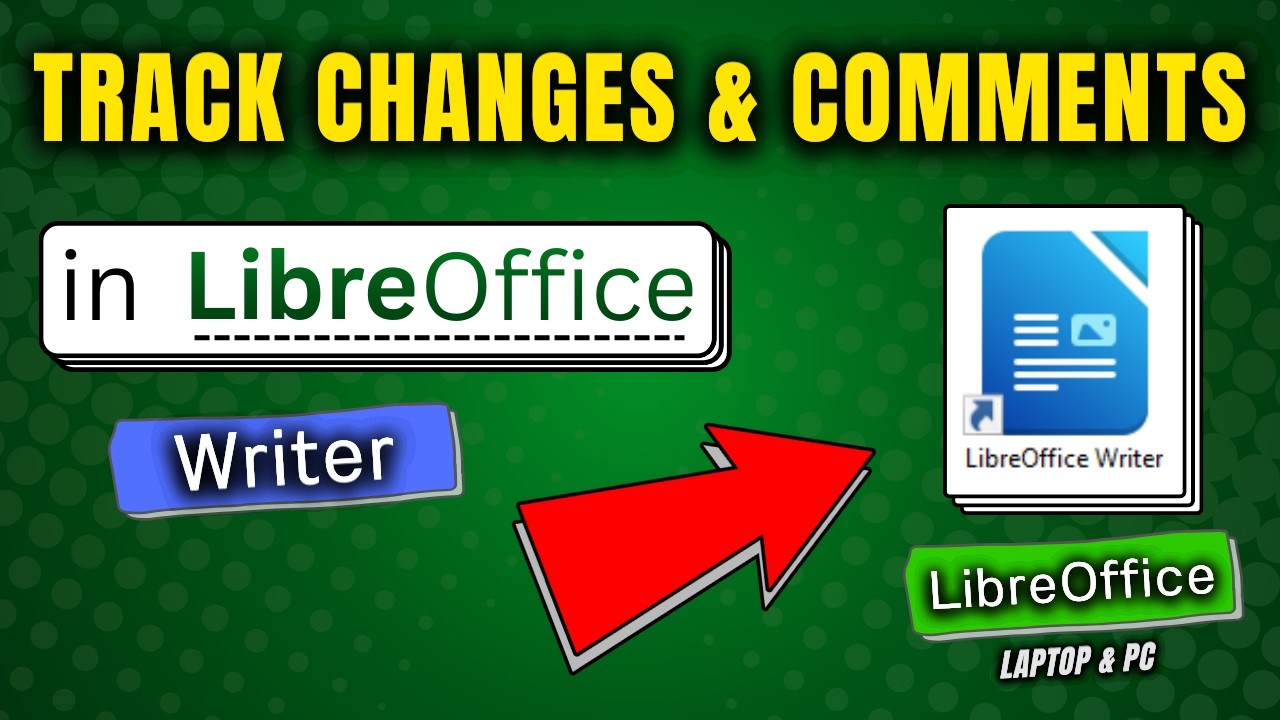 How to Track Changes and Add Comments in LibreOffice Writer - YouTube