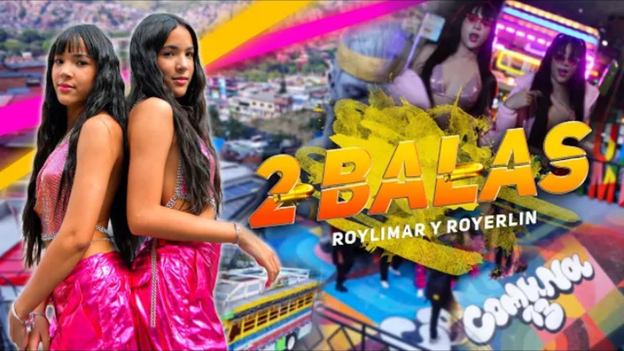 2 BALAS 😂 LAS GEMELAS 👯 ( LETRA ) - YouTube