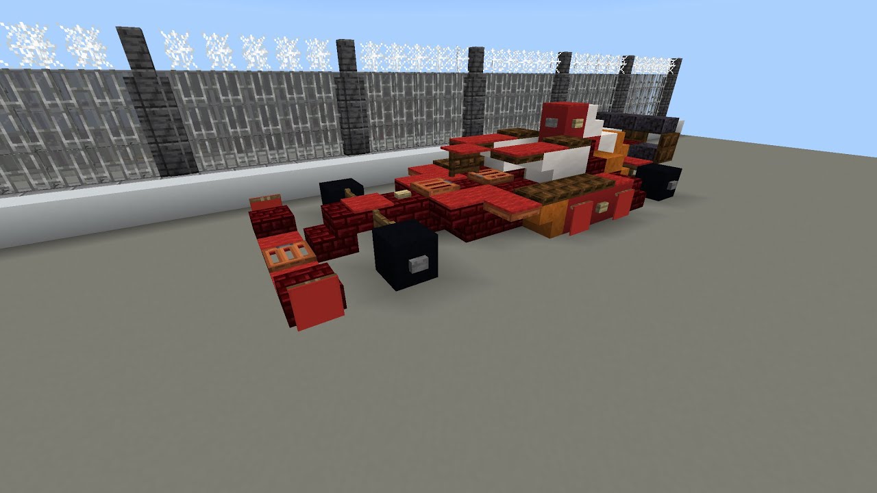 How to build a Ferrari F1 car in Minecraft - YouTube