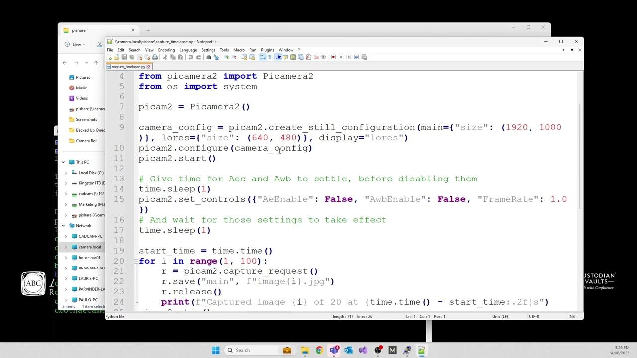 Rpi Setup to capture timelapse by remote to linux/python - YouTube