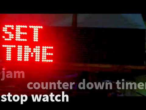 Counter down timer p10 64x16 - YouTube