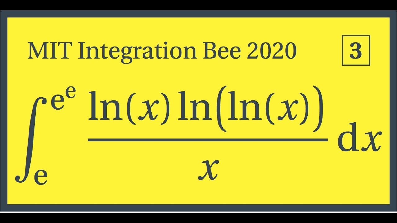 MIT integration Bee contest 2020 - Intégrale 3 - YouTube