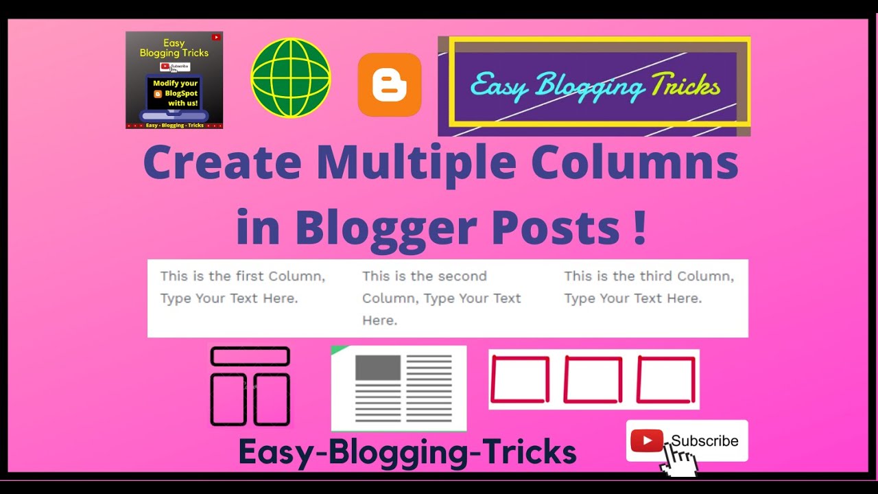 How to Create/Add Multiple Columns in Blogger Posts? Split Blogger Post ...