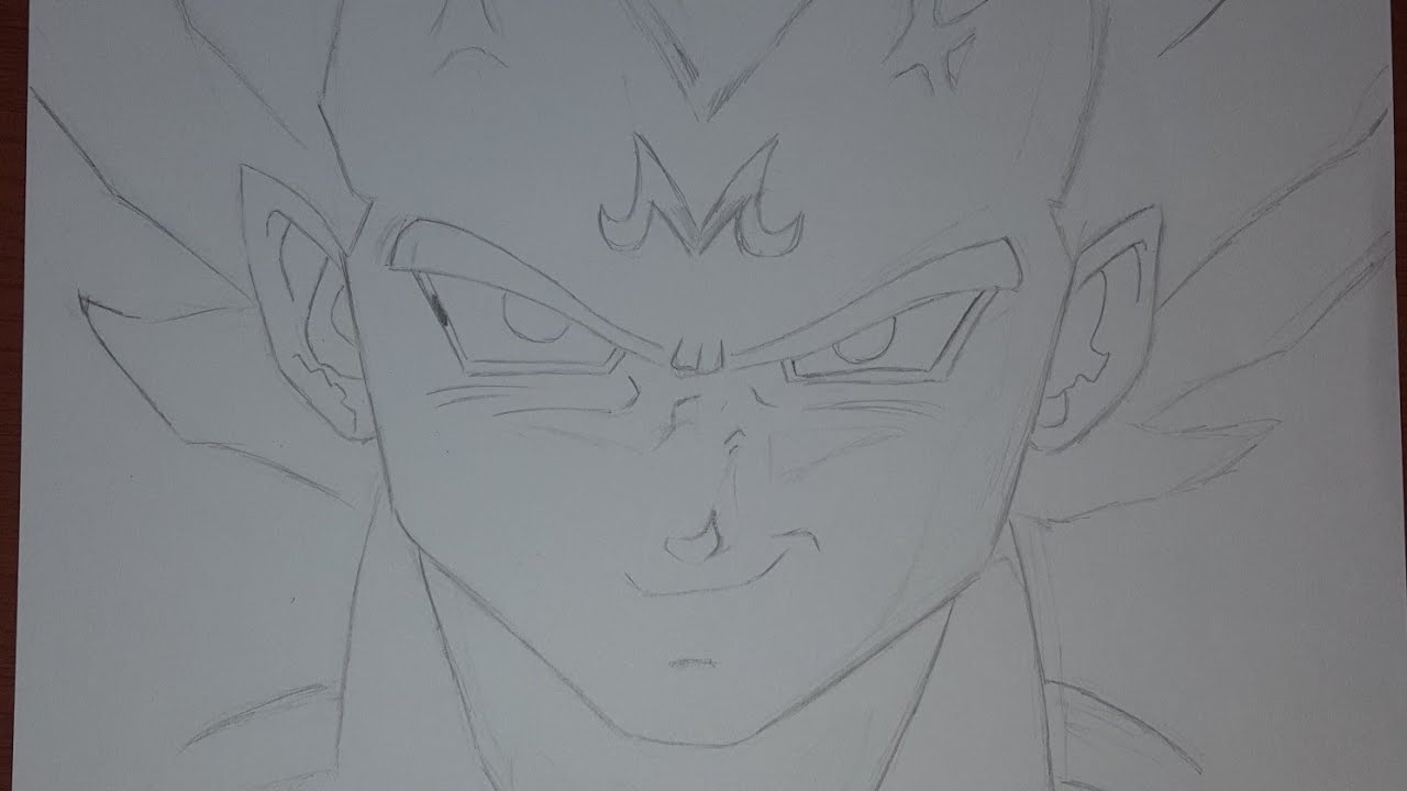 How to draw majin vegeta (part1) - YouTube