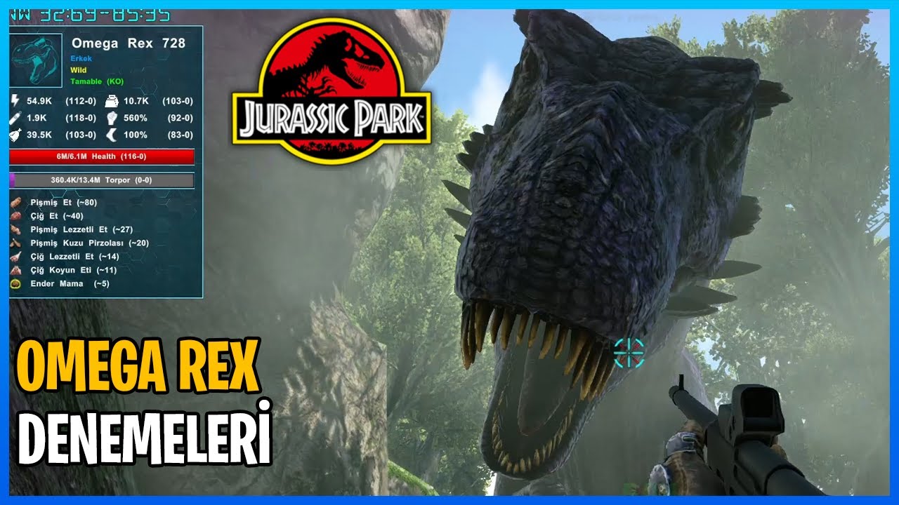 Omega Rex Denemeleri #1 | ARK: Jurassic Park | #19 - YouTube