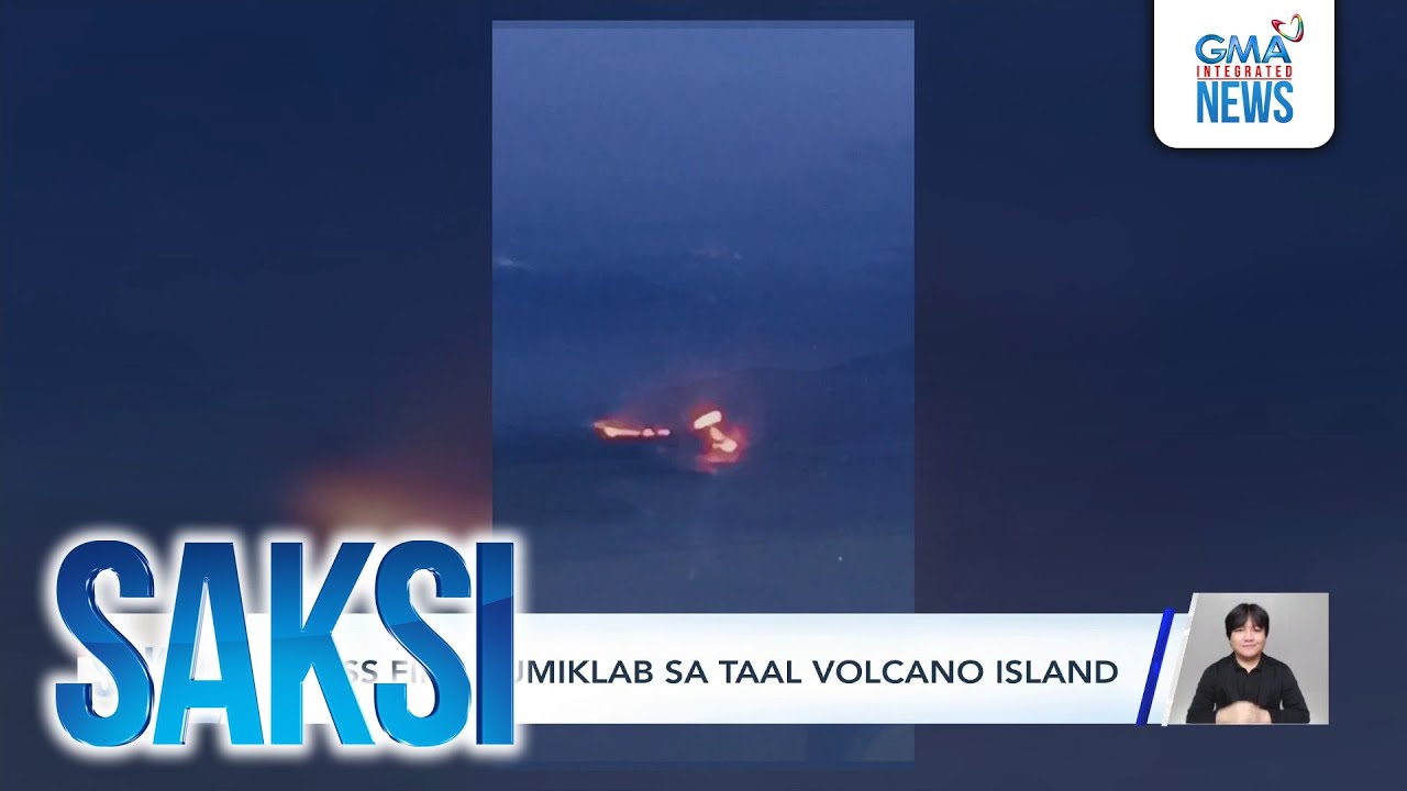 Grass fire, sumiklab sa Taal Volcano Island | Saksi - YouTube
