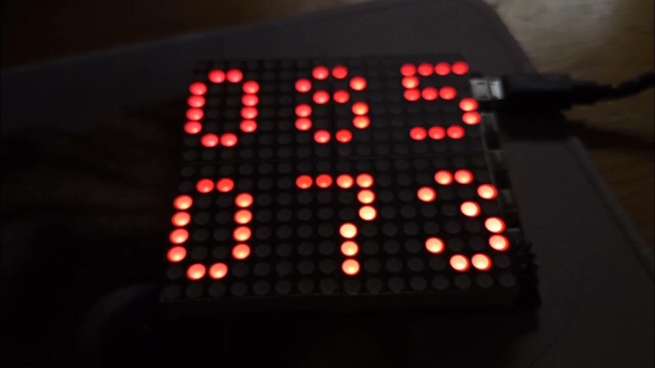 Matrix Pro 2 - Display Numbers + DS1302 RTC Update 2024 AVR MCU Atmega128 Dot LED display clock ...