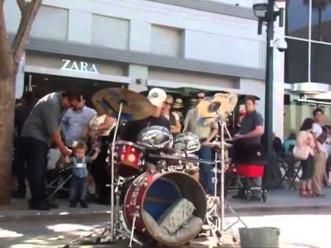 Extraordinary Street Drummer, John from the 3rd Street Promenade, Santa ...