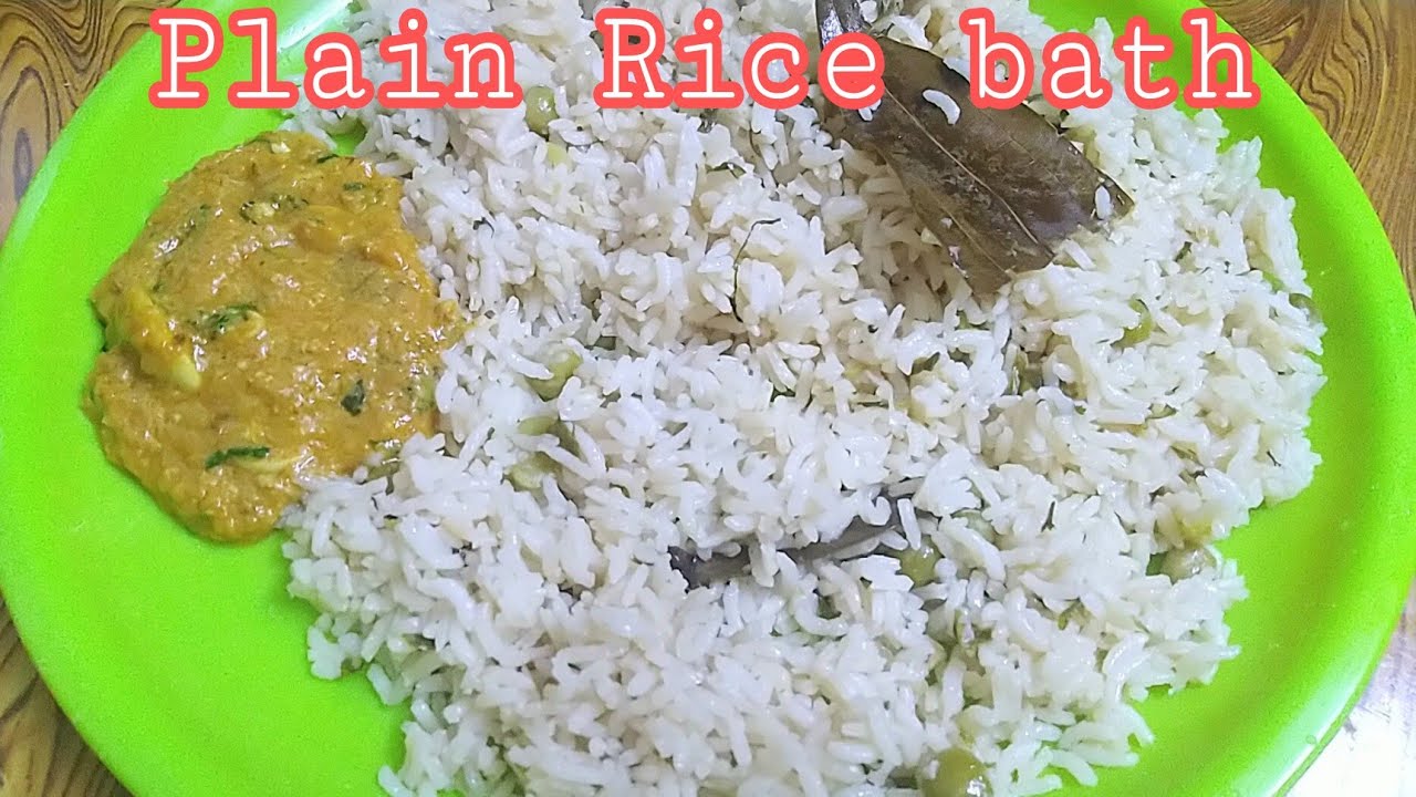 Plain Rice bath in Simple Way, easy to Prepare 👌 - YouTube