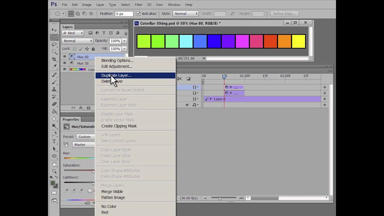 0370e Photoshop : Animated GIF - Hue shift (color rotation) - YouTube