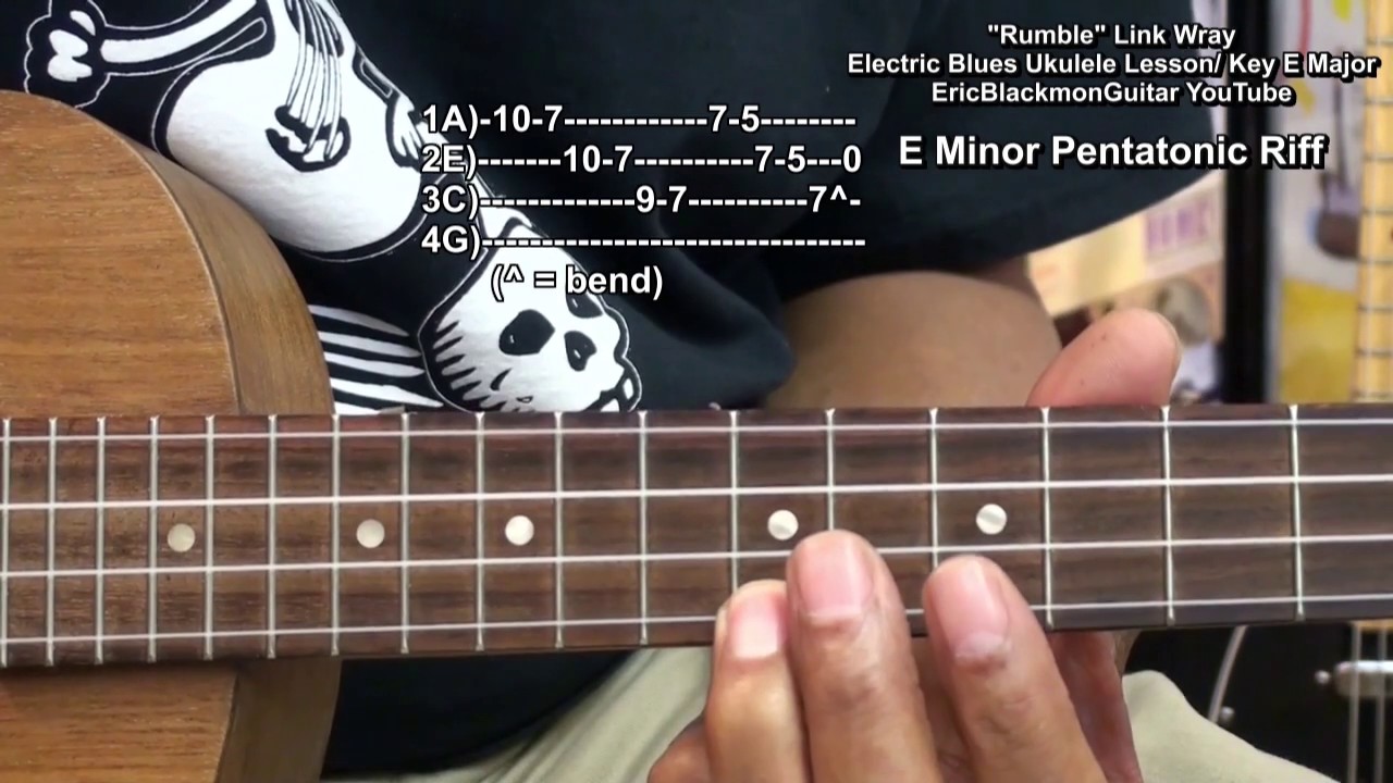 RUMBLE Complete Ukulele Electric Blues Lesson Link Wray & Ray Men ...