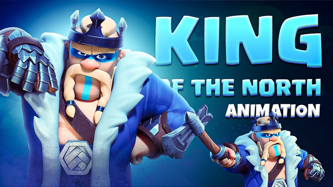 King of the North Skin Animation in Clash of Clans - New Barbarian King ...