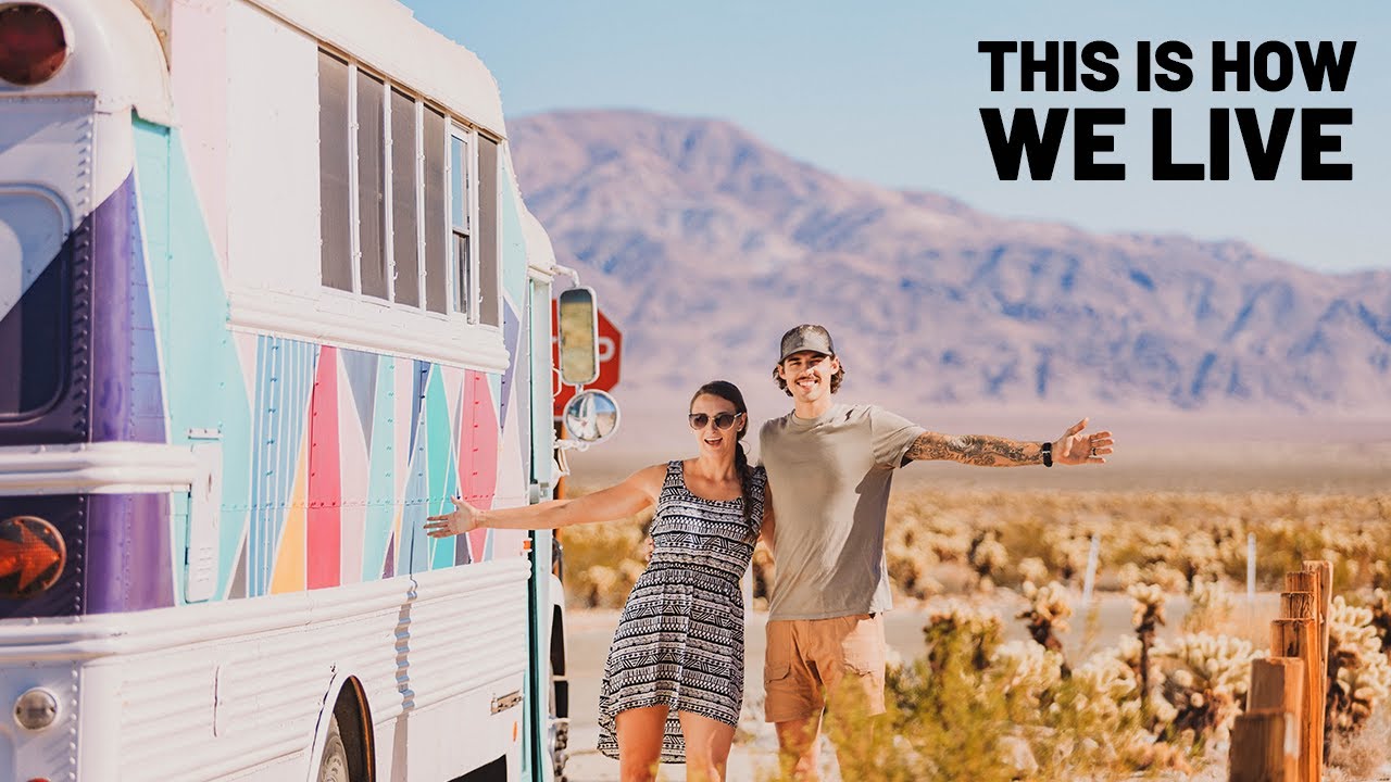 A DAY IN THE LIFE Couple Who Lives In A School Bus - YouTube